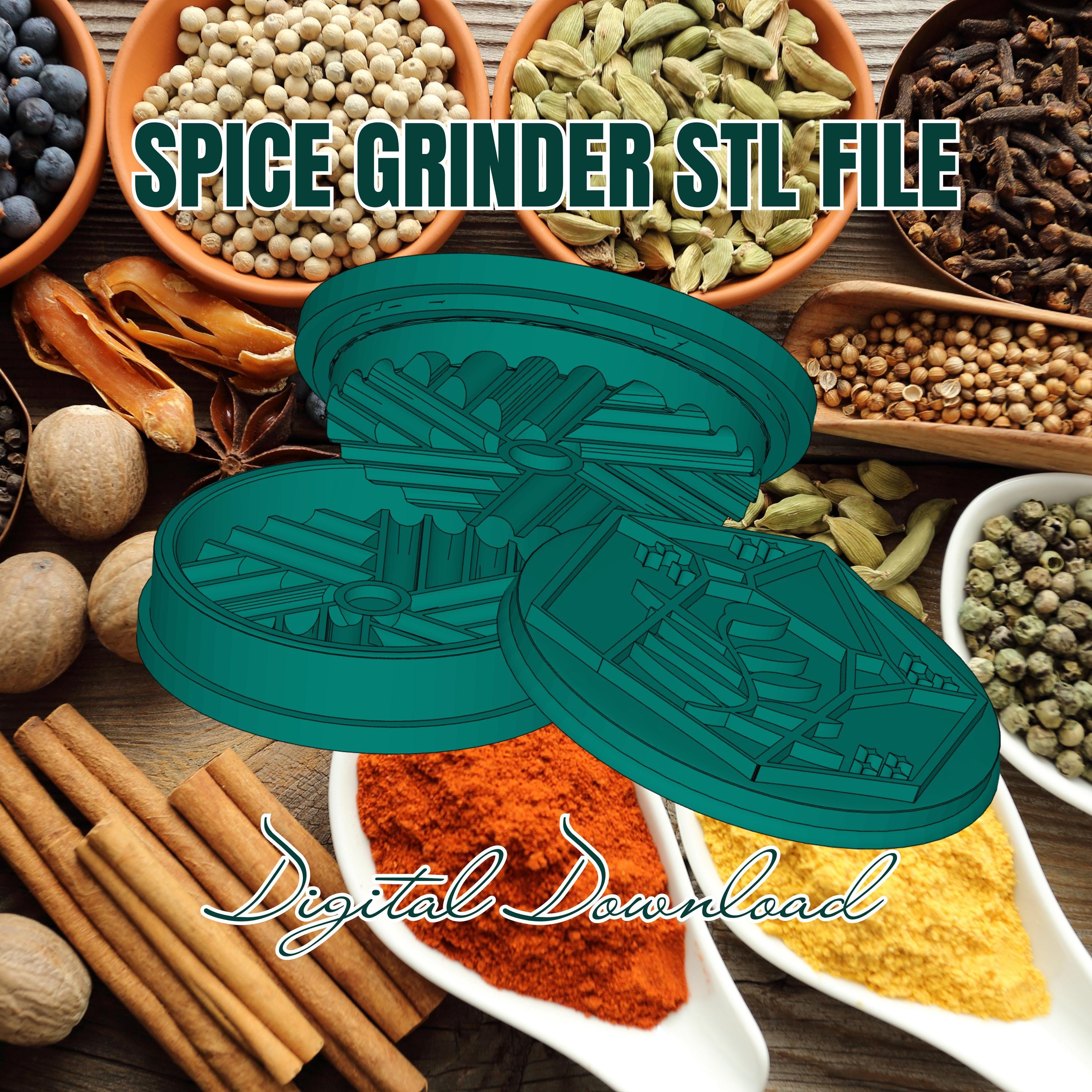 Grinder 3D Printable - Spice Grinder STL File - DIY Kitchen Tool Spice ...