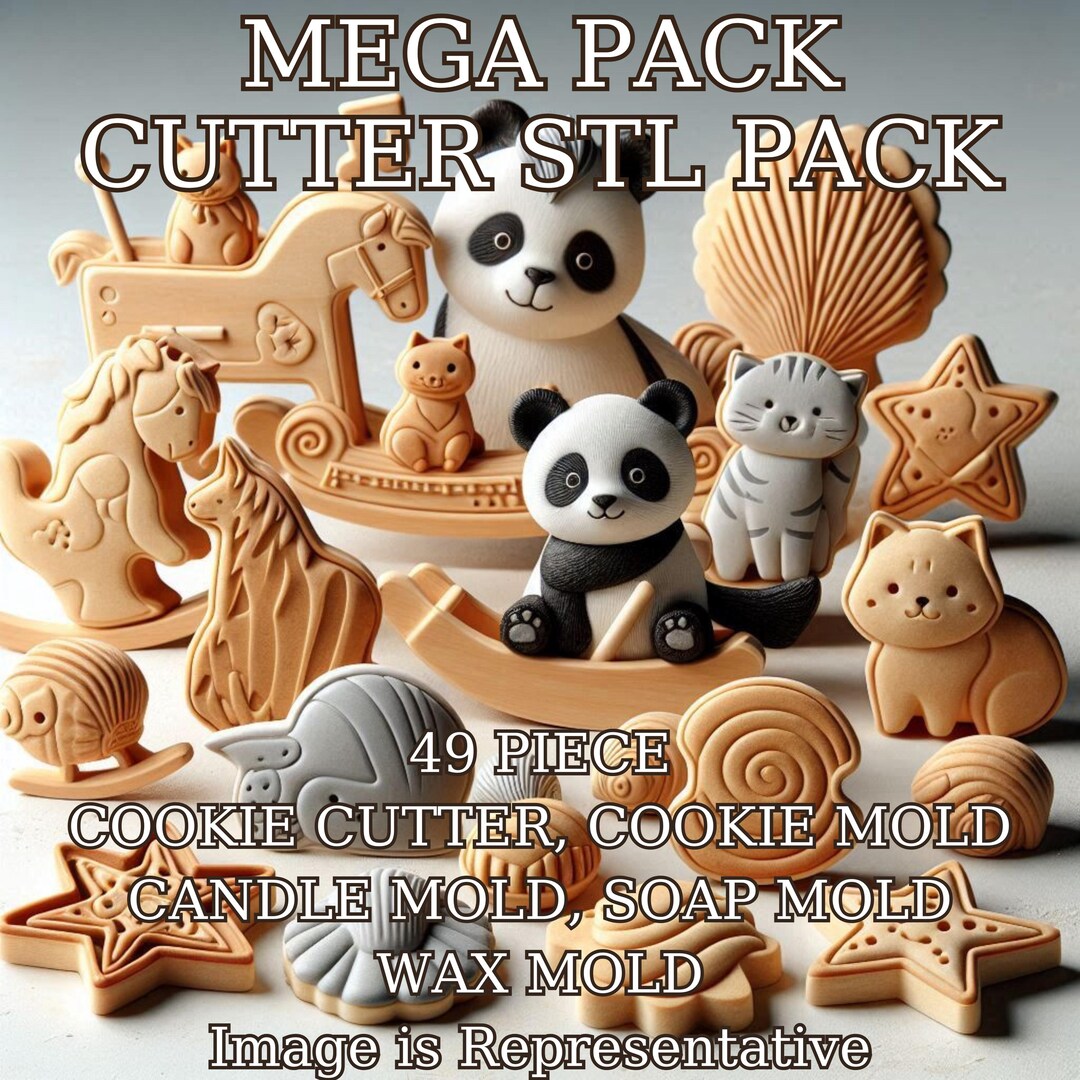 49-piece Mega Cutter STL Pack for Aroma Beads Freshies and Candles ...