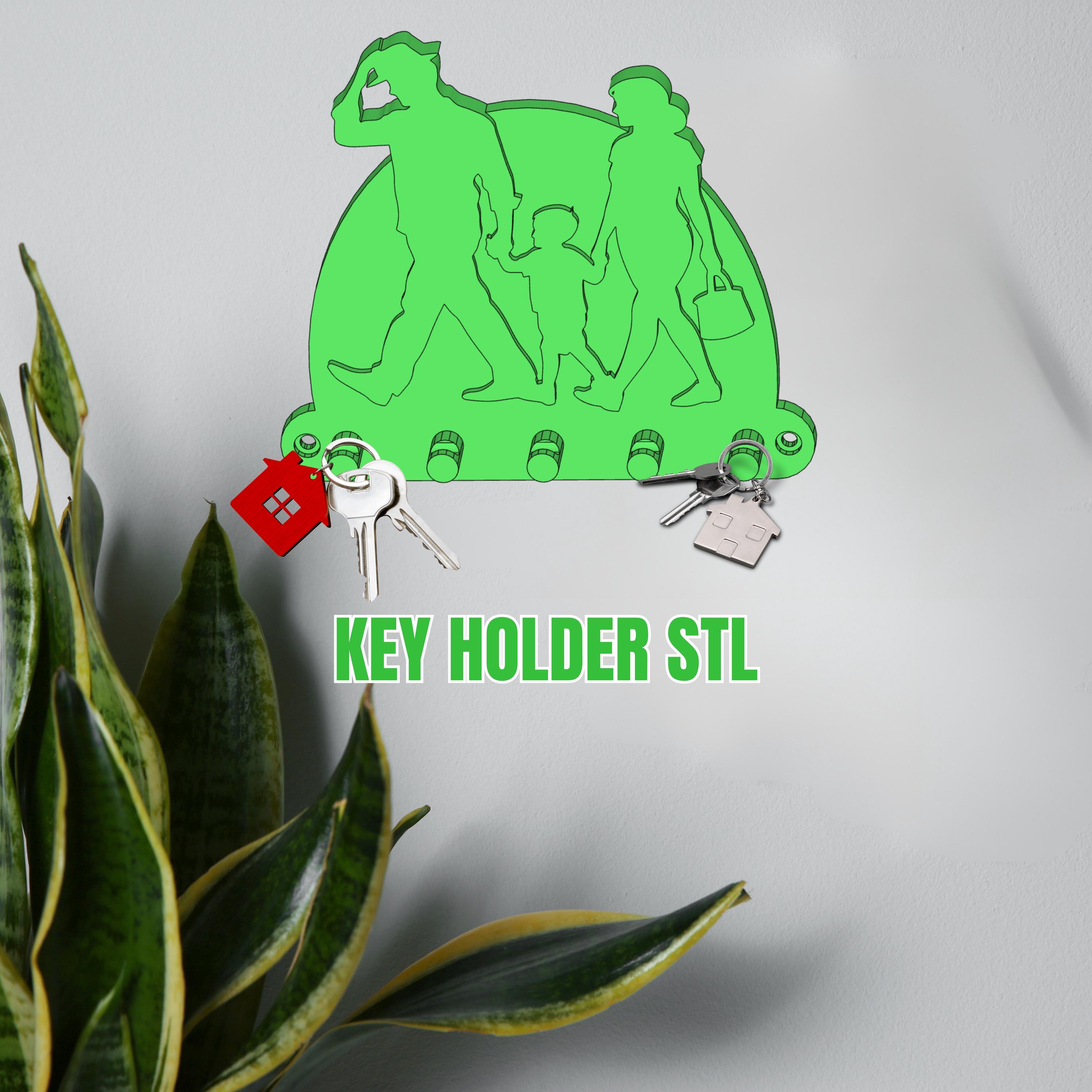 American Family Key Holder STL File | 3D Printable DIY Project ...