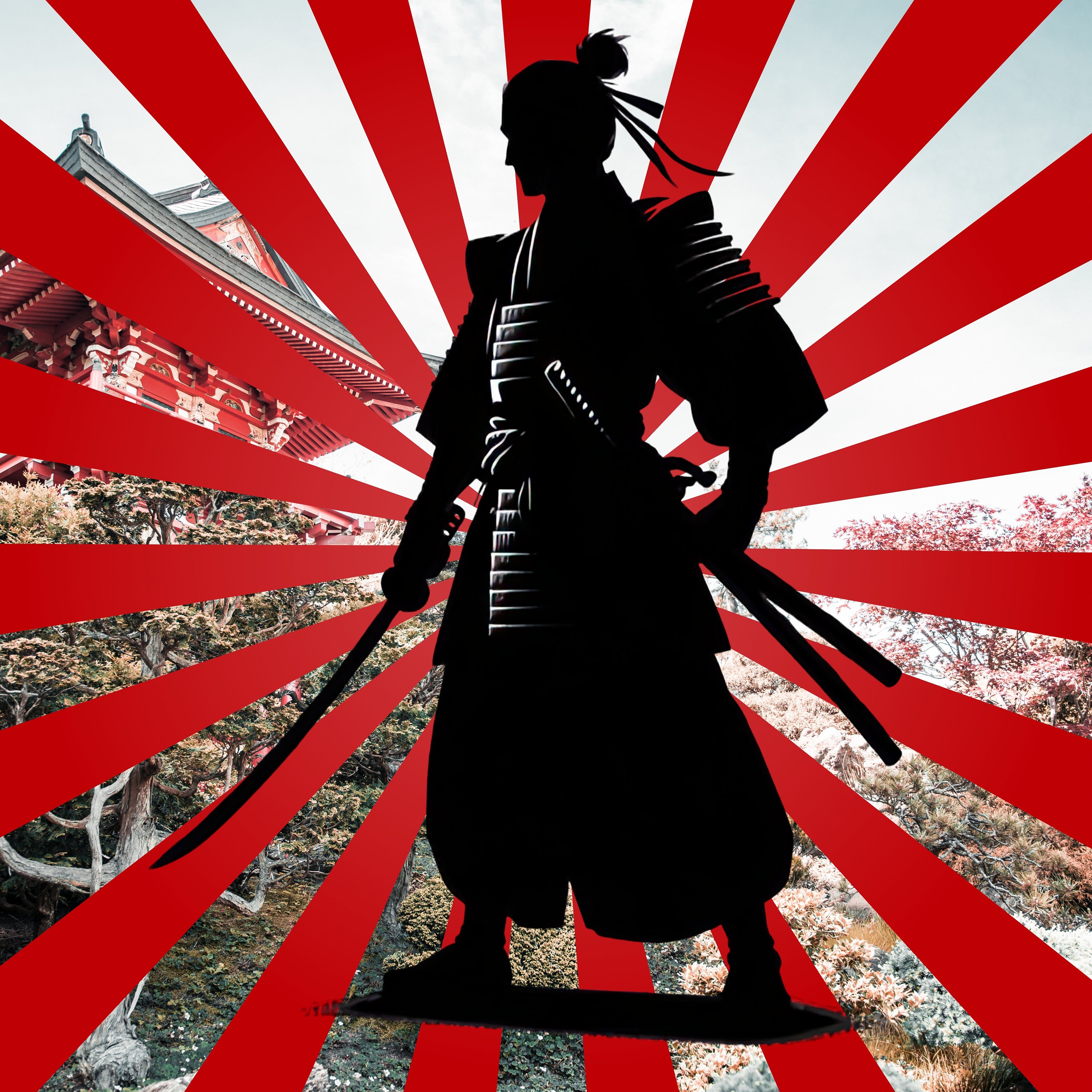 Samurai Warrior DIY Wall Art for 3D Prints 3D Printing Samurai Figure ...