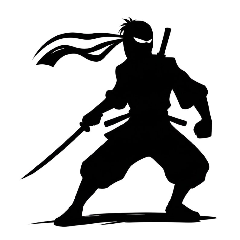 Ninja Warrior Silhouette DIY Wall Art for 3D Prints - Stl, DXF, SVG ...