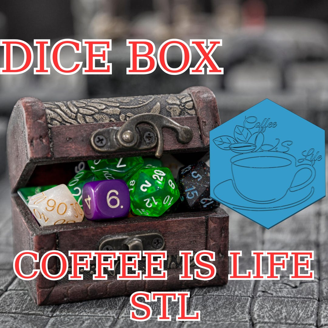 Coffee Dice Box STL File for 3D Printing - Digital Download - Hexagonal ...