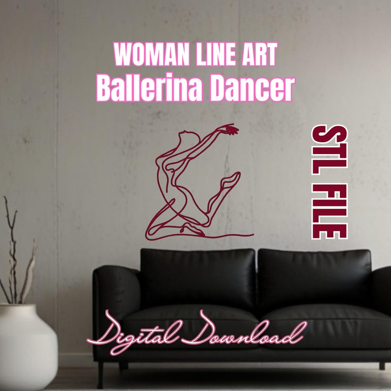 Woman Line Art STL File Pack: 3D Model Home Decor (digital Download) - Etsy