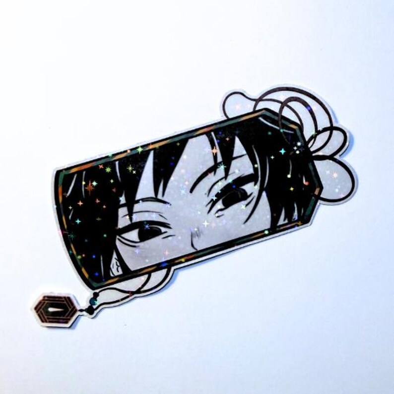 Omamori Inspired Anime Sticker | Holographic Manga Decal, Handmade ...