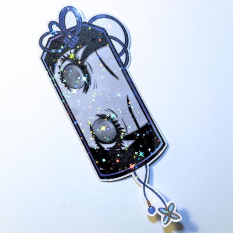 Omamori Inspired Anime Sticker | Holographic Manga Decal, Handmade ...