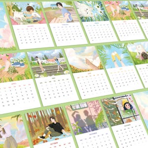 2025 Printable Illustrated Calendar Cute Calendar Template Cozy Wall ...