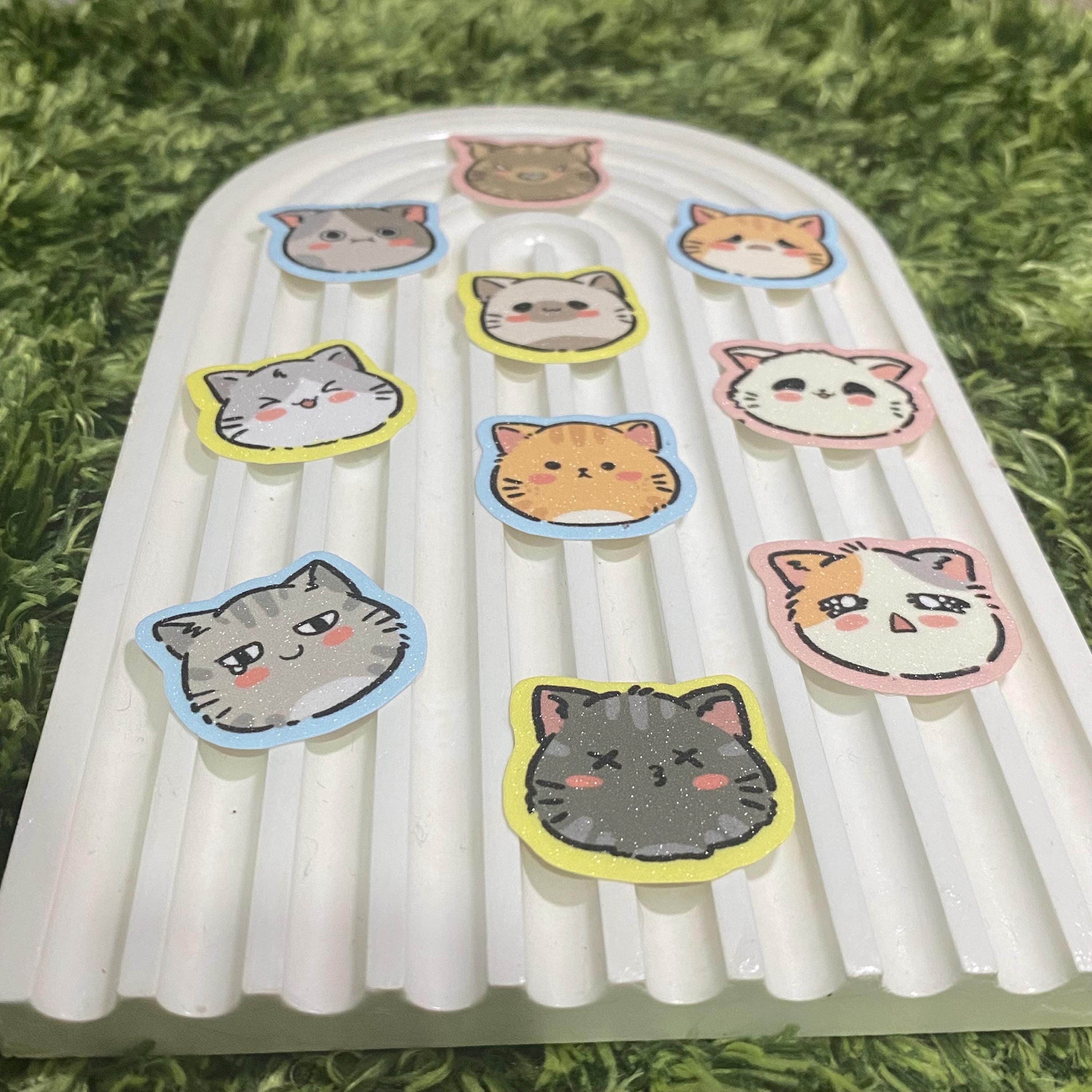 10 Cats Sticker Set Cat Color Palette Sticker Aesthetic Whimsical ...