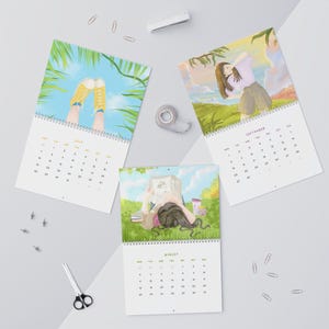 Whimsical Wall Calendar Illustrated Calendar 2025, Cute New Year Gifts ...
