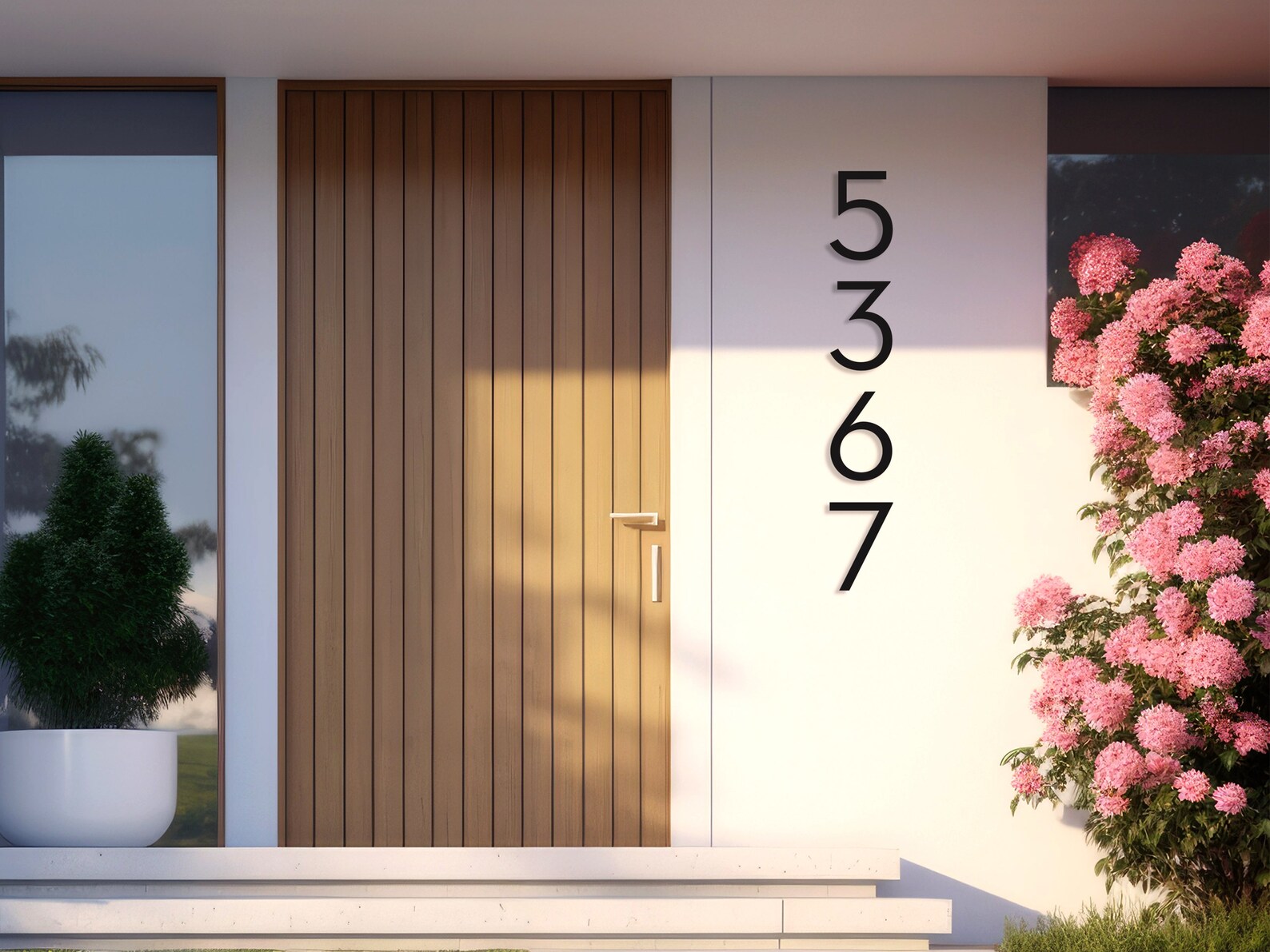 Large Modern House Numbers Address Numbers, Door Numbers, 12 Inch Metal ...