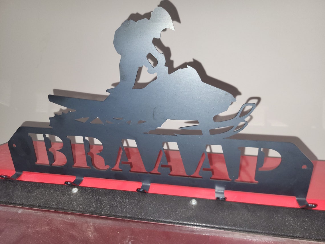 Metal Snowmobile Coat, Key, Hat Rack BRAAAP or Custom - Etsy