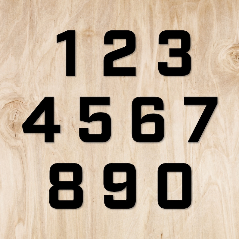 Metal Modern House Numbers Modern Individual Numbers Industrial Home ...