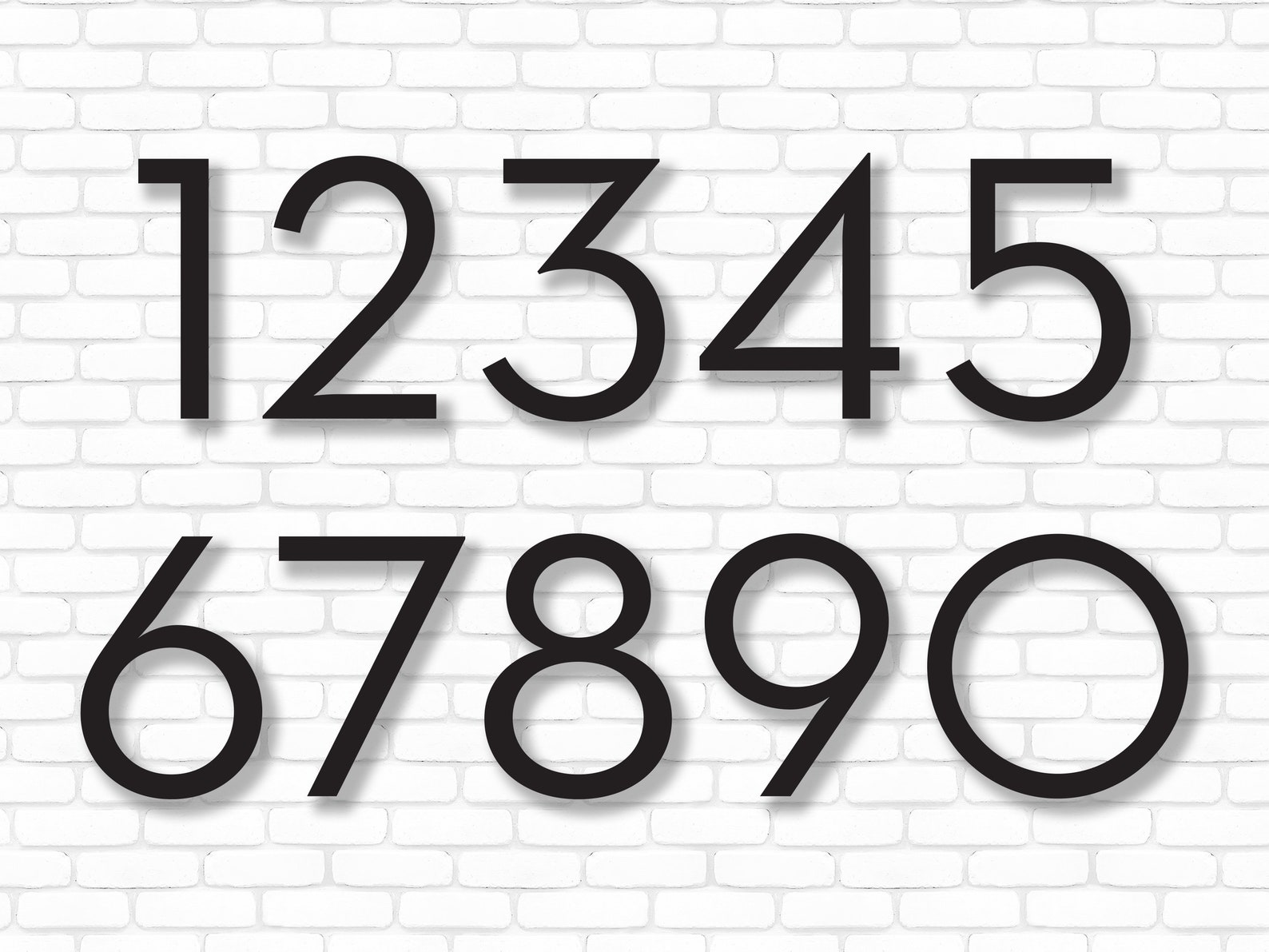 Large Modern House Numbers Address Numbers, Door Numbers, 12 Inch Metal ...