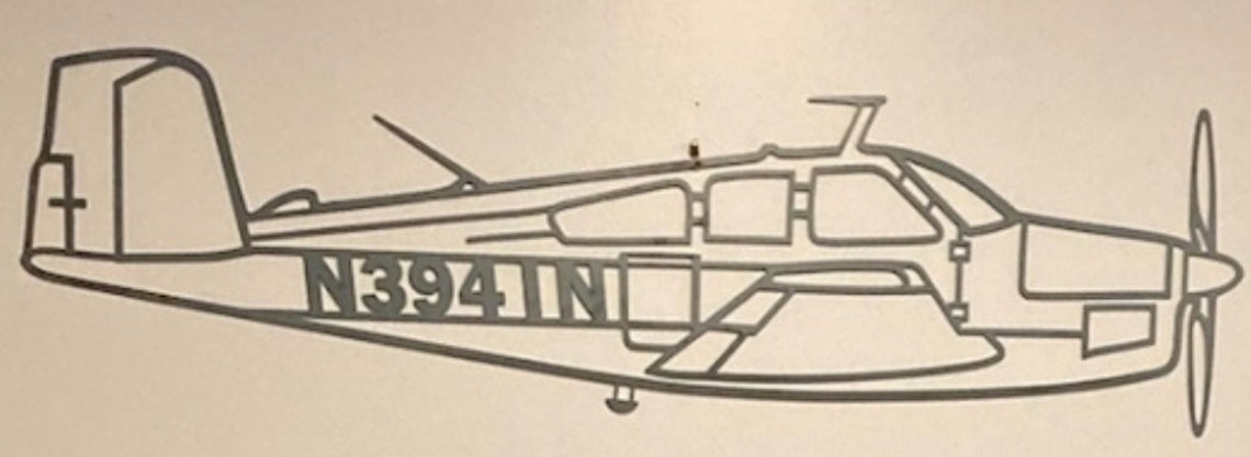 Airplane Metal Art bonanza V-tail - Etsy