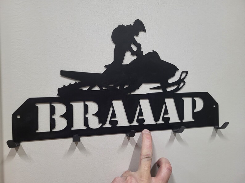 Metal Snowmobile Coat, Key, Hat Rack BRAAAP or Custom - Etsy