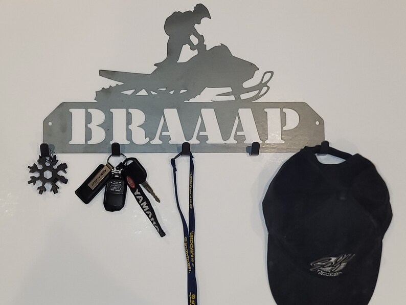 Metal Snowmobile Coat, Key, Hat Rack BRAAAP or Custom - Etsy