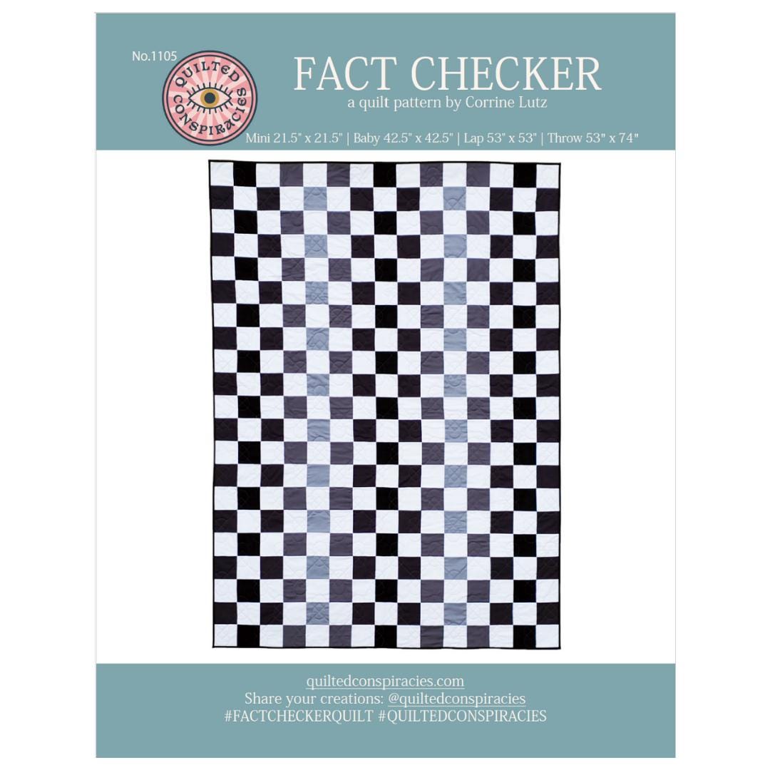 Fact Checker Quilt PDF Pattern by Quilted Conspiracies Instant Digital ...