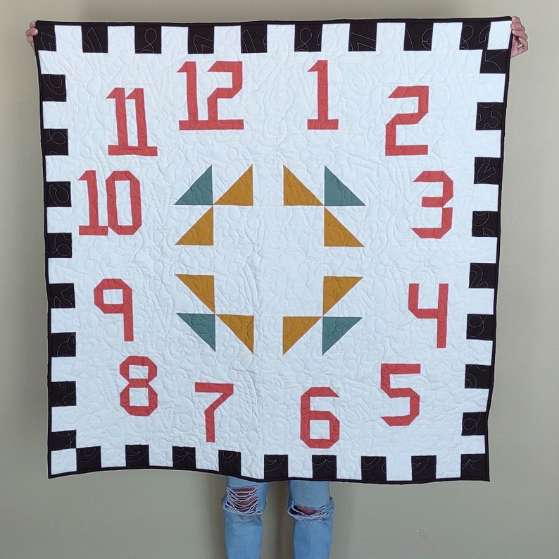 Monthly Milestone Quilt | Baby's First Year Growth Quilt | Numbers ...