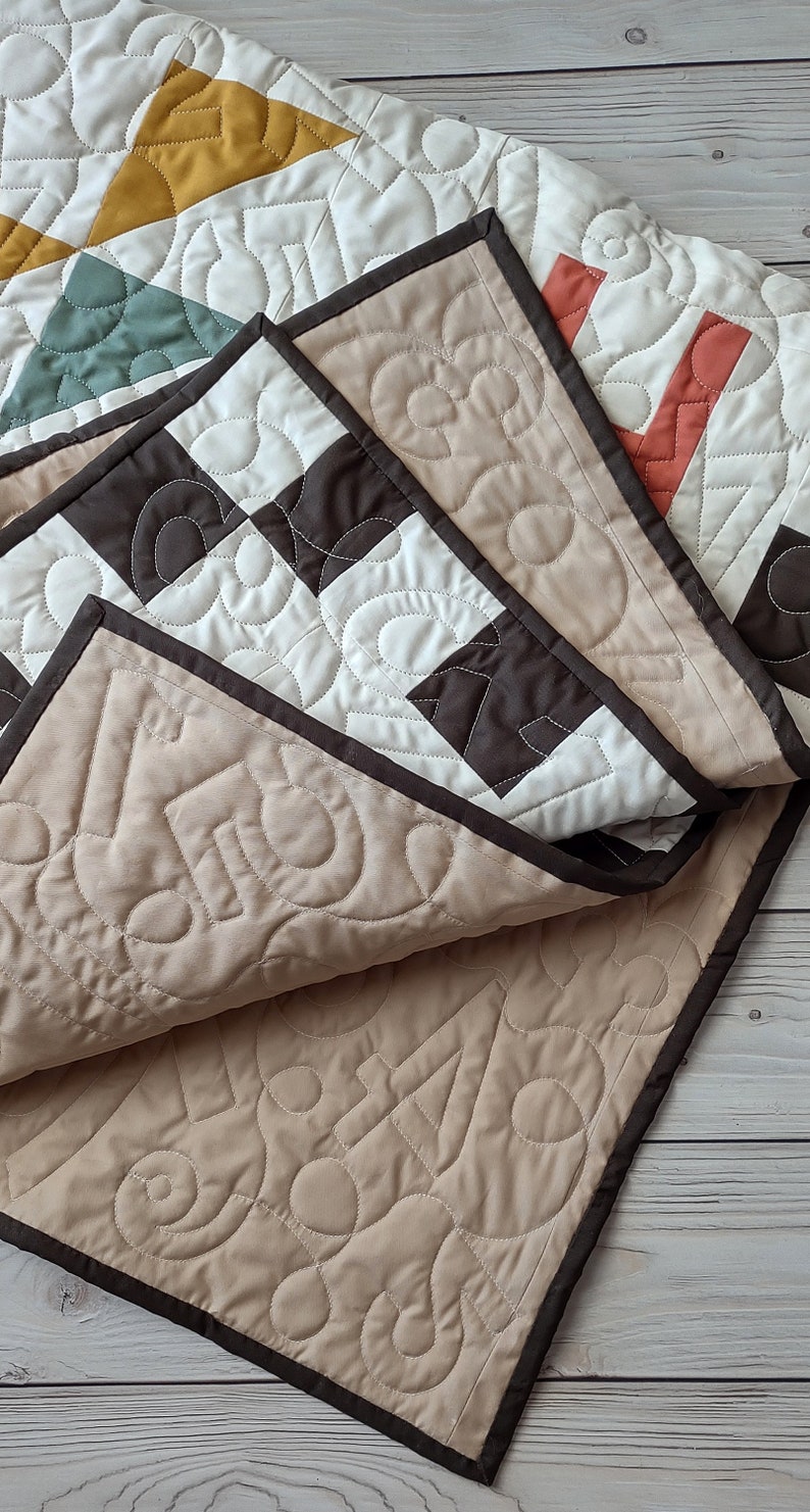 Monthly Milestone Quilt | Baby's First Year Growth Quilt | Numbers ...