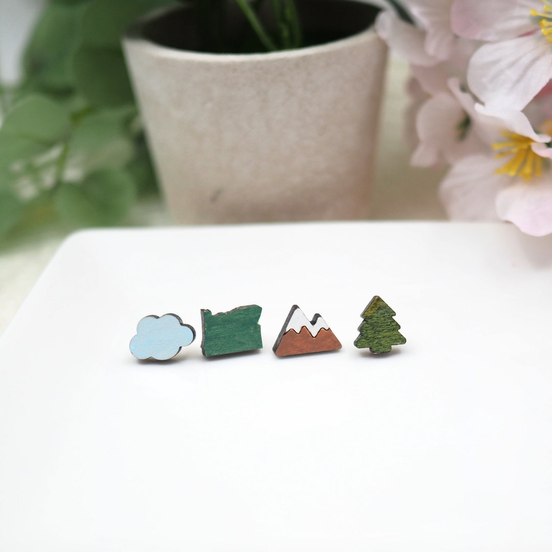 Quirky Design PNW Oregon Studs Laser SVG File | Mix & Match Style ...