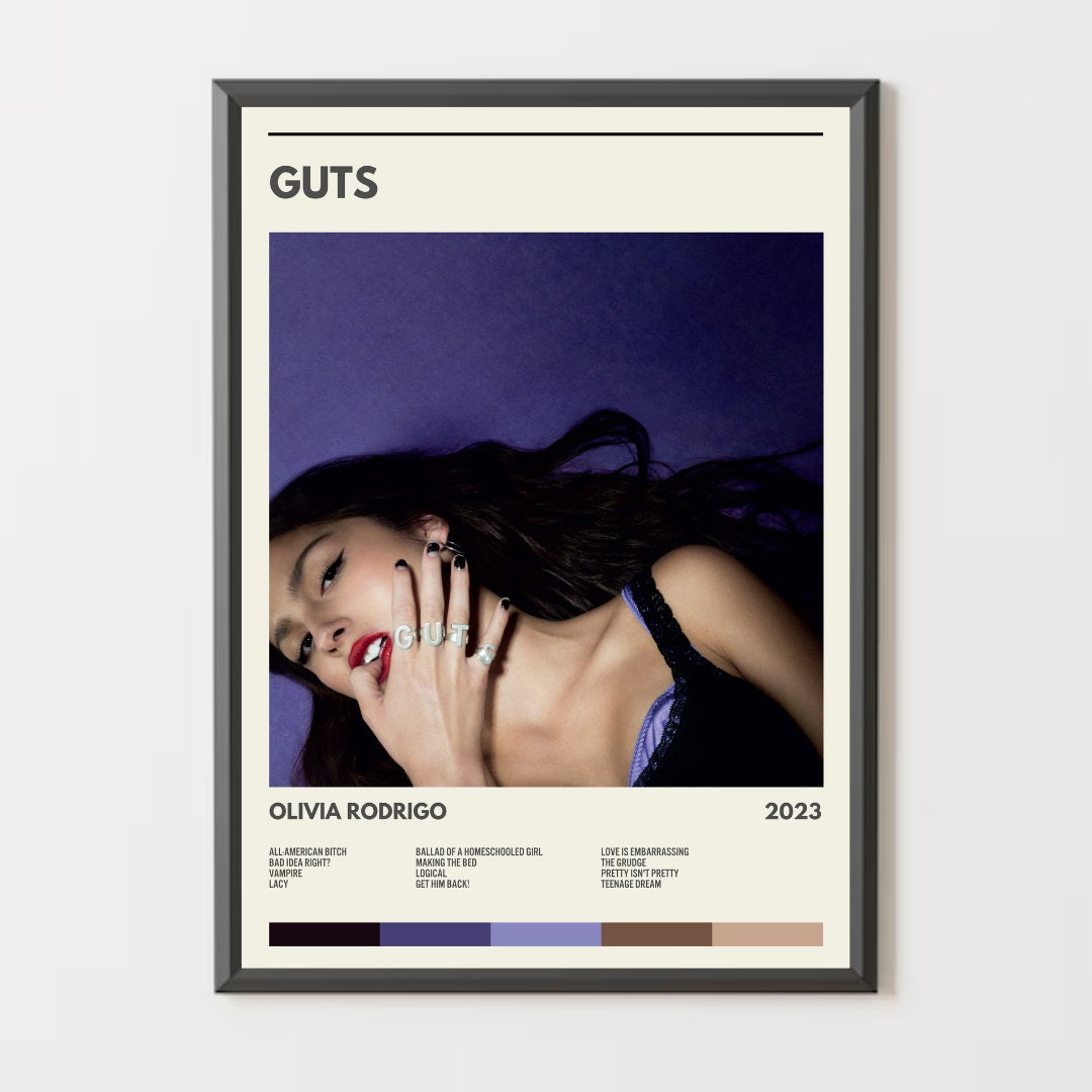 Olivia Rodrigo - GUTS - Album Poster sold by Hyena Leia Organa Japanese ...