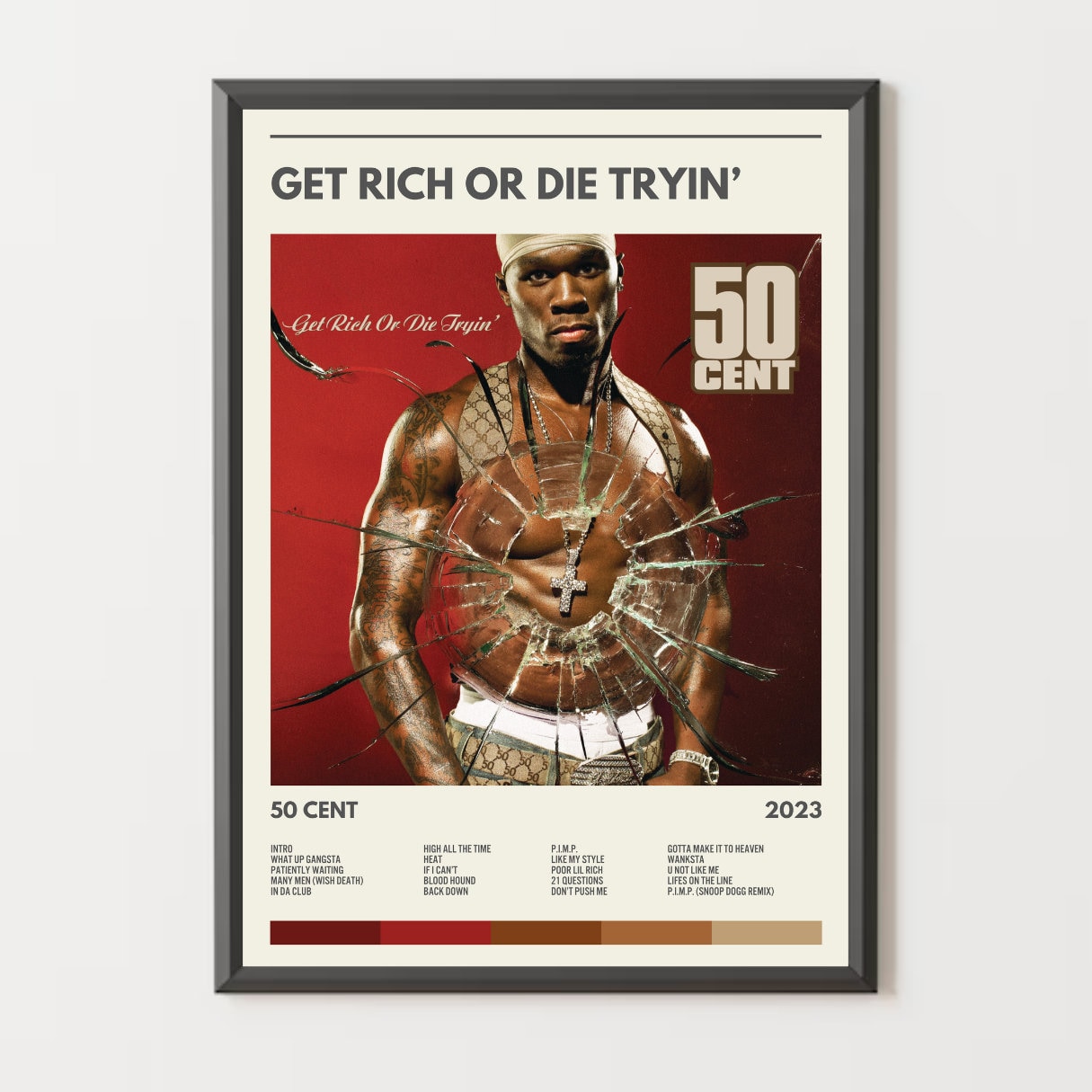 50 Cent - Get Rich Or Die Tryin - Album Poster sold by Emma Jones | SKU 114945237 | 55% OFF ...