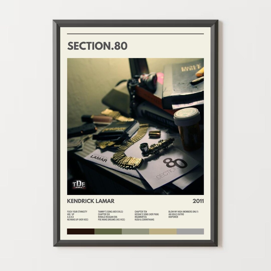 Kendrick Lamar - Section 80 - Album Poster - Etsy UK