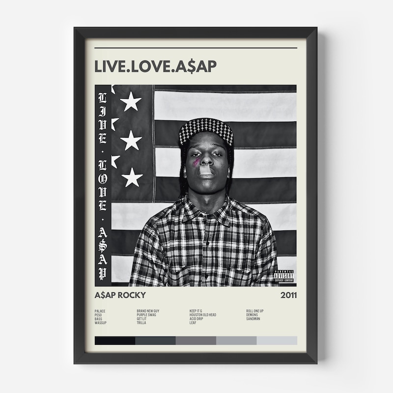 Framed Poster Asap Rocky - Etsy UK