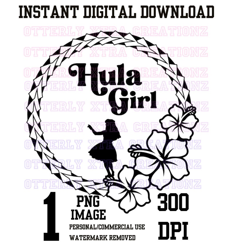 Hula Girl PNG (digital Download) - Etsy