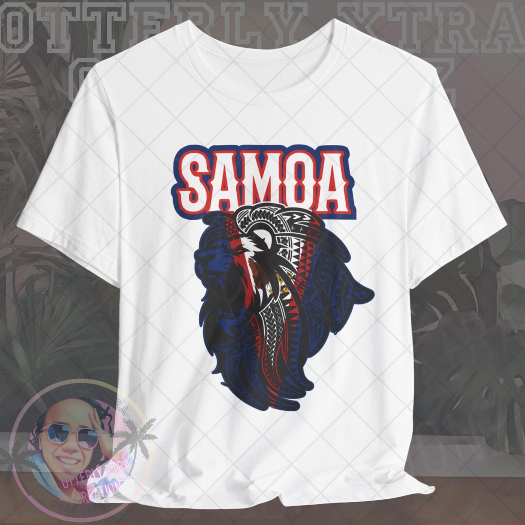 American Samoan Flag Tribal Lion Graphic T-shirt - Etsy