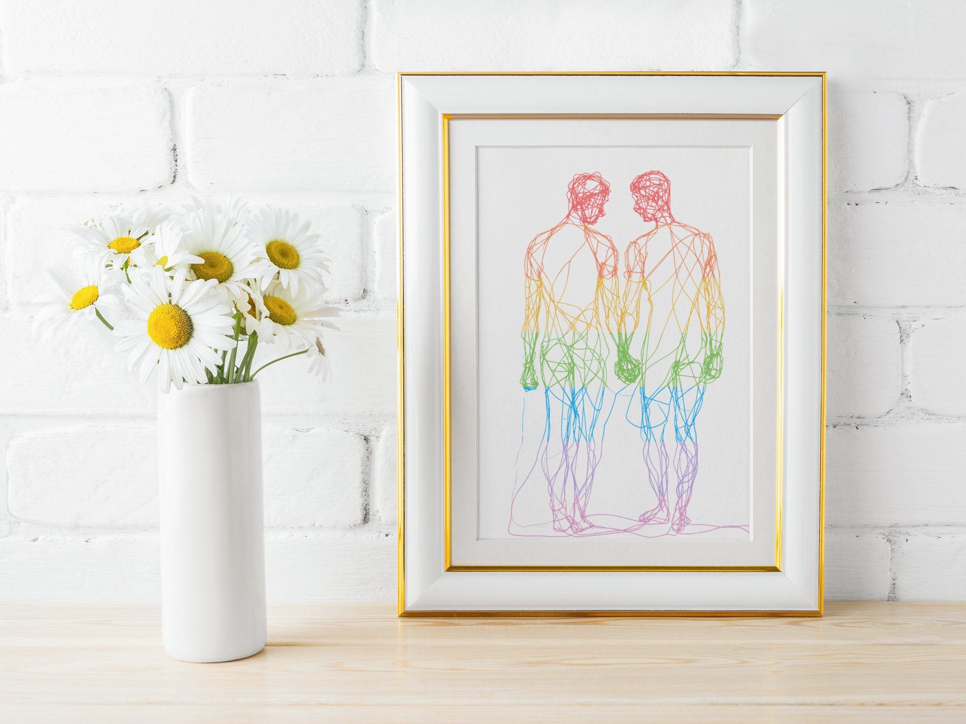 Unity in Diversity, Gay Pride, Expressionist Art, Vibrant Poster, Matte ...