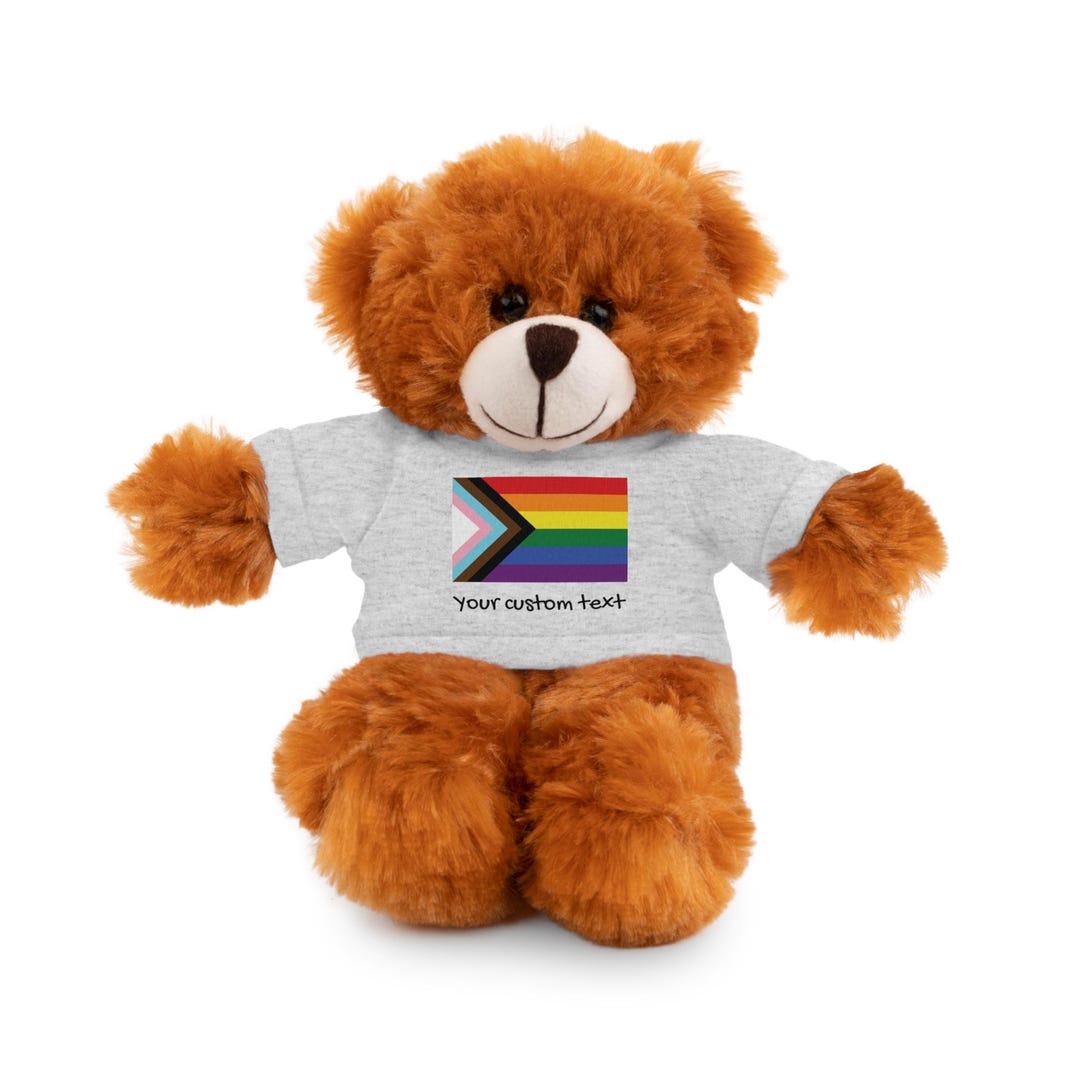 Personalized Pride Tee Stuffed Animals, Gay Easter Bunny Plush, Custom ...