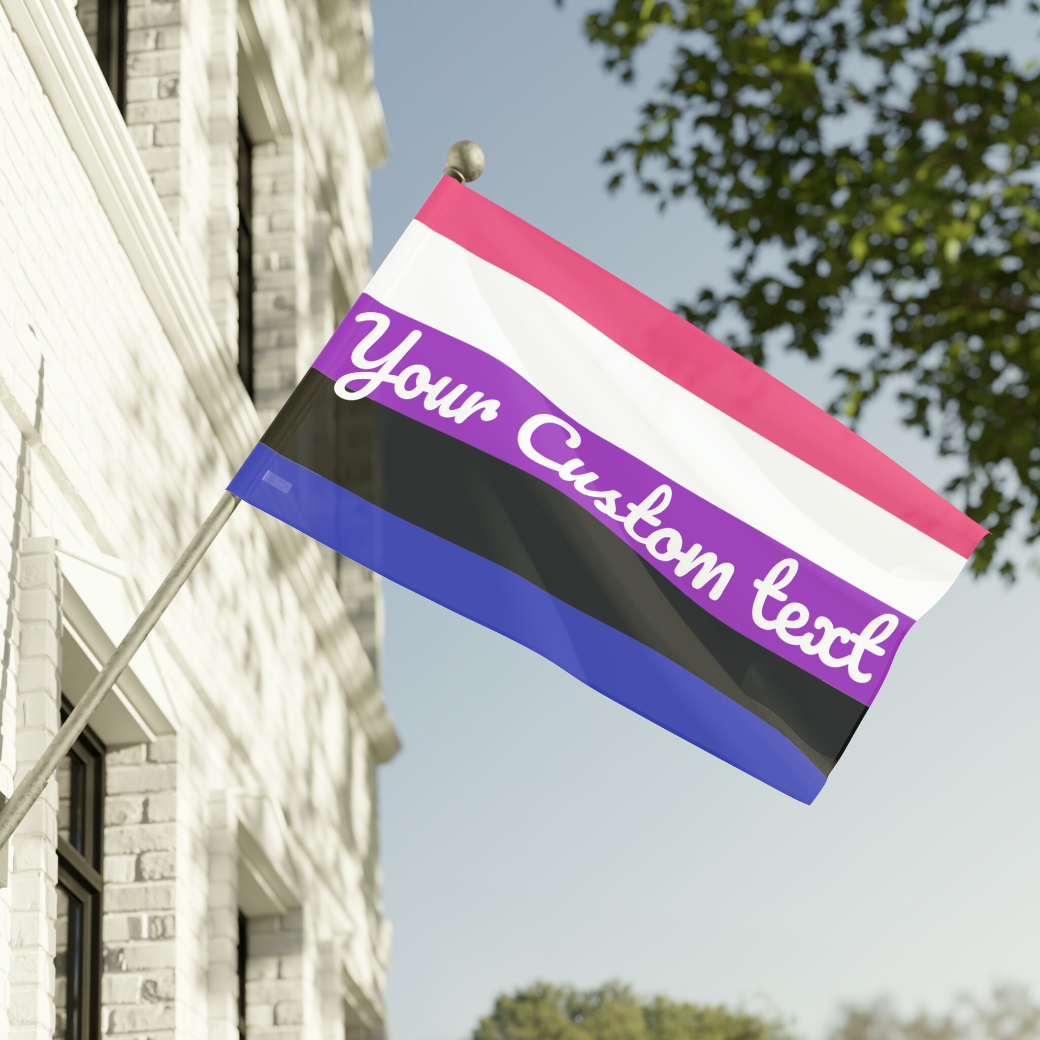 Gender Fluid Colors Pride Flag Custom Personalized Durable Polyester ...