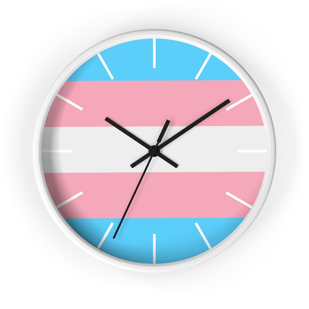Transgender Color Flag Wall Clock, Pride LGBT Transgender Flag Home ...