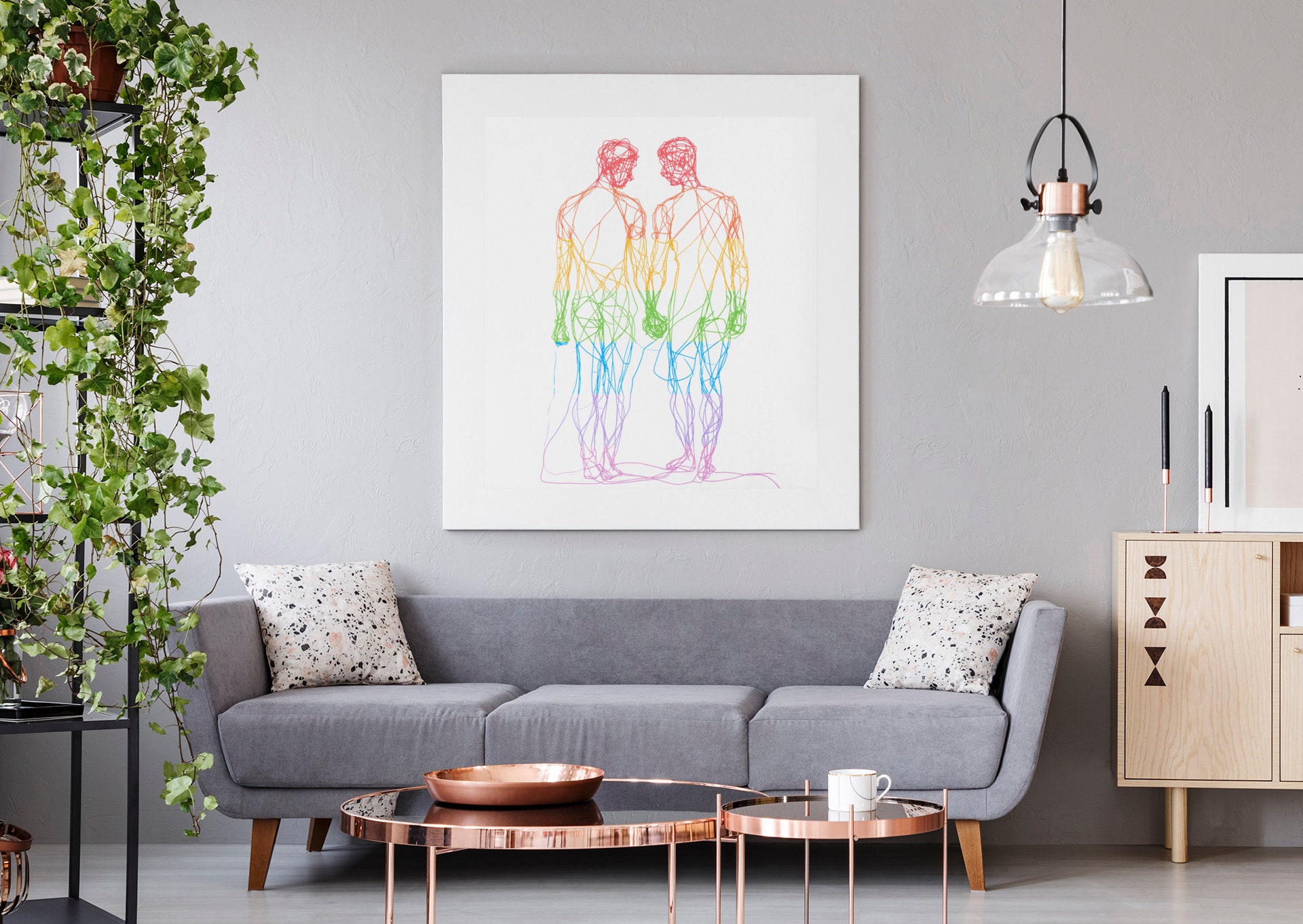 Unity in Diversity, Gay Pride, Expressionist Art, Vibrant Poster, Matte ...