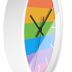 Rainbow Pride Wall Clock, LGBTQ Pride Clock, Gay Flag Decor, Pride Home ...