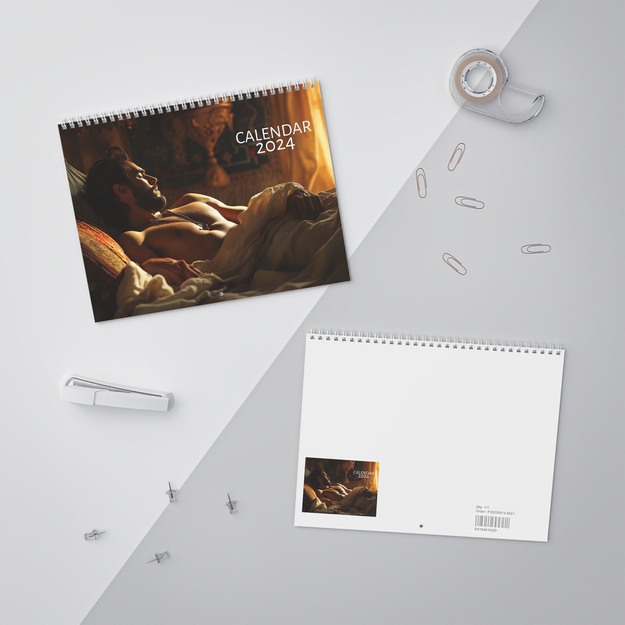 2024 Embraced Moments: Artistic Male Couples Calendar, Frontal Man ...