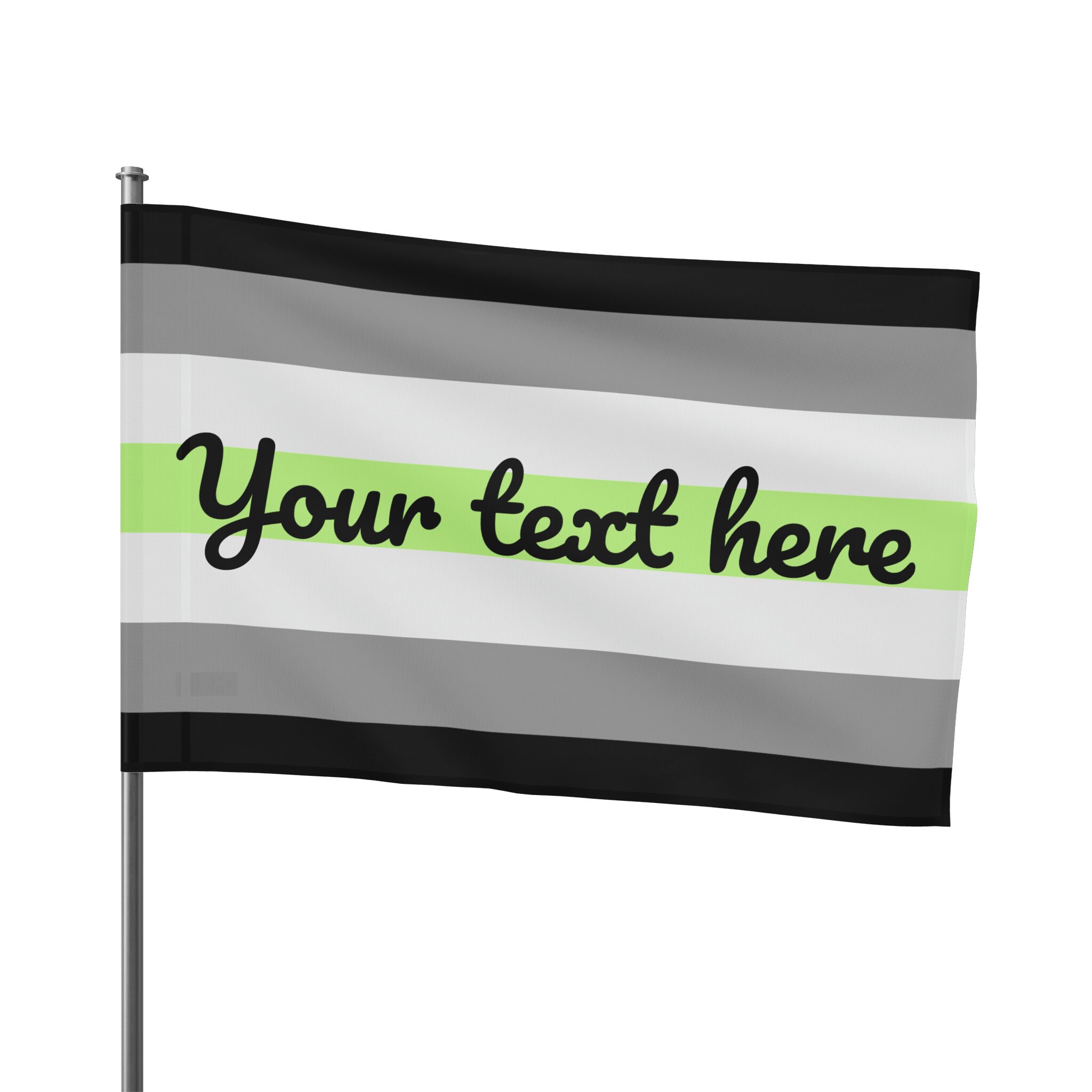 Custom Inclusive Pride Agender Flag Durable Polyester Organza, Satin ...