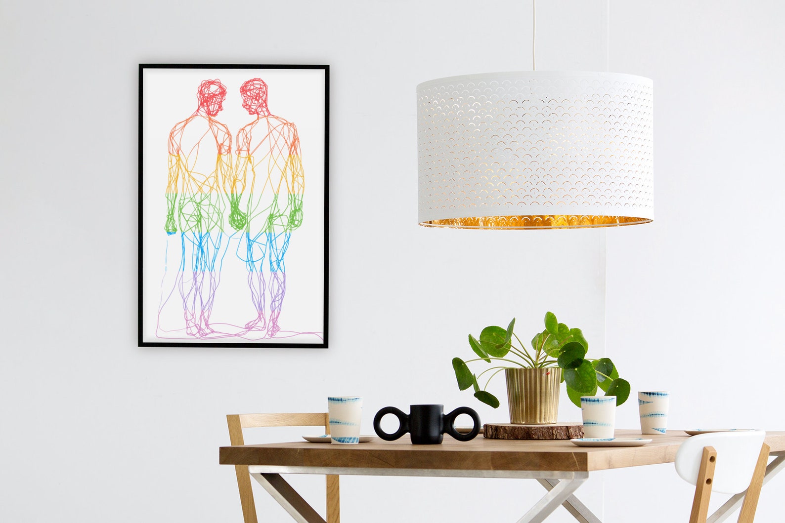 Unity in Diversity, Gay Pride, Expressionist Art, Vibrant Poster, Matte ...