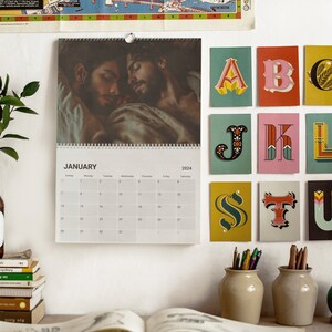 2024 Embraced Moments: Artistic Male Couples Calendar, Frontal Man ...