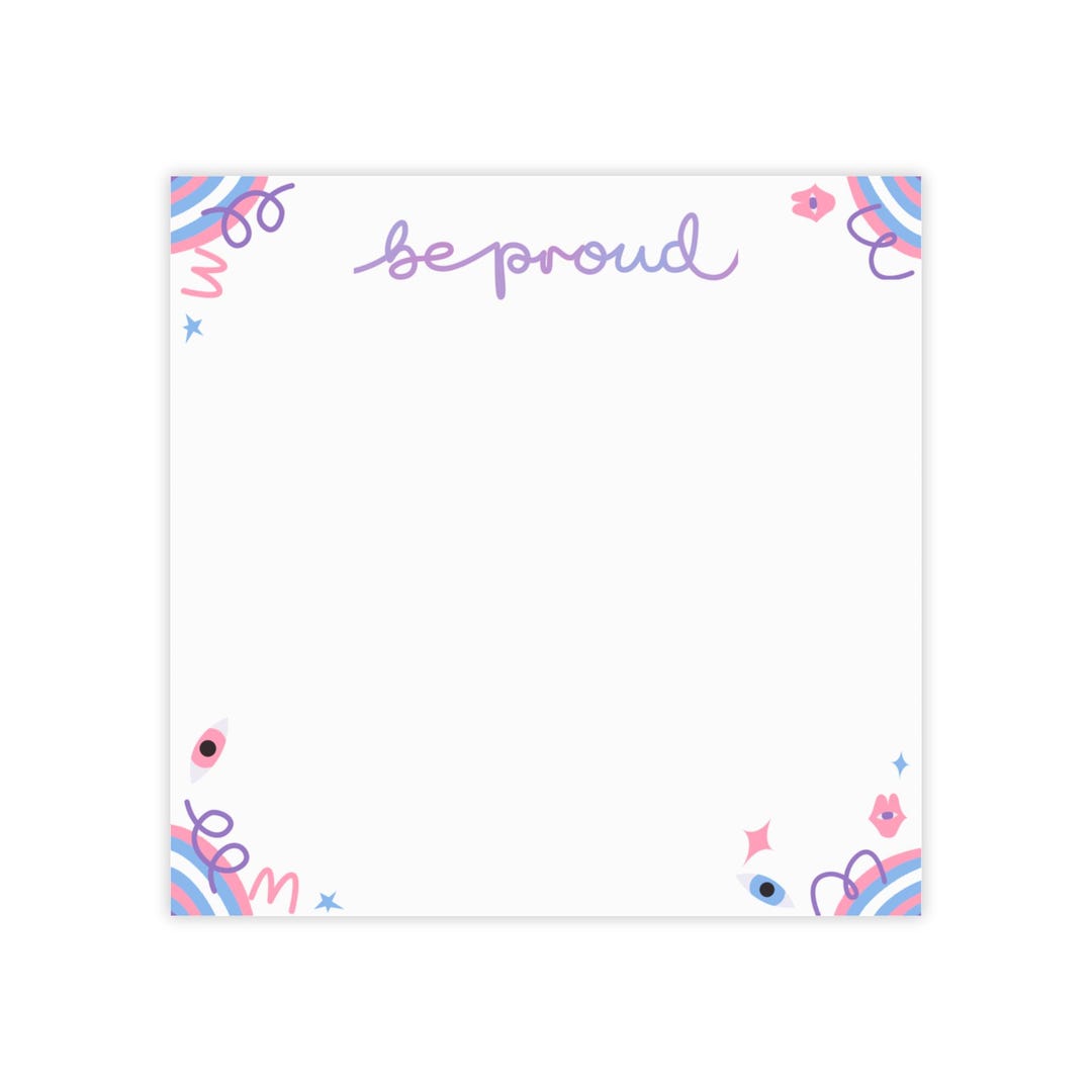 Transgender Color Flag Sticky Notes, LGBTQ Pride Office Supplies ...