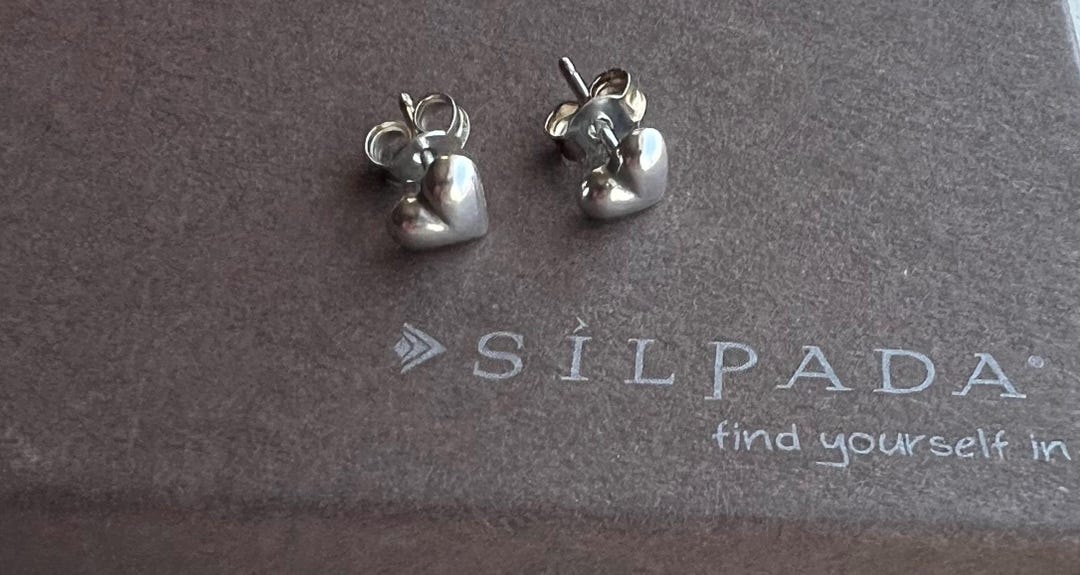 Silpada P1736 Retired Sterling Silver Puffed Heart Studs Cute IOB - Etsy