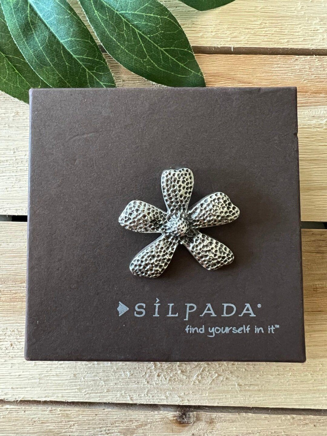 Silpada Sterling Silver Hammered Finish Flower Pendant - Etsy