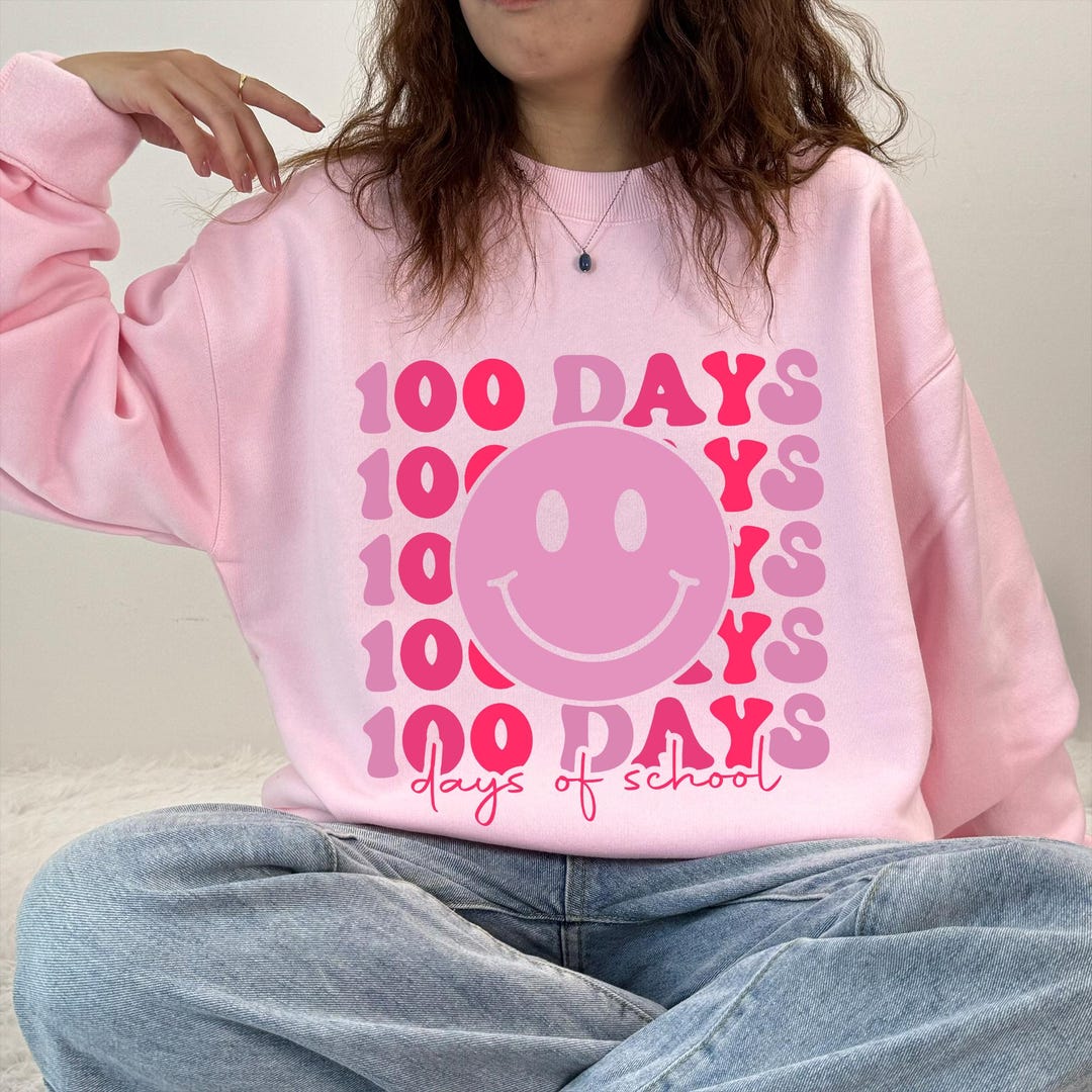 100 Days of School Happy Smile Shirt, 100 Day Shirt, 100th Day of ...