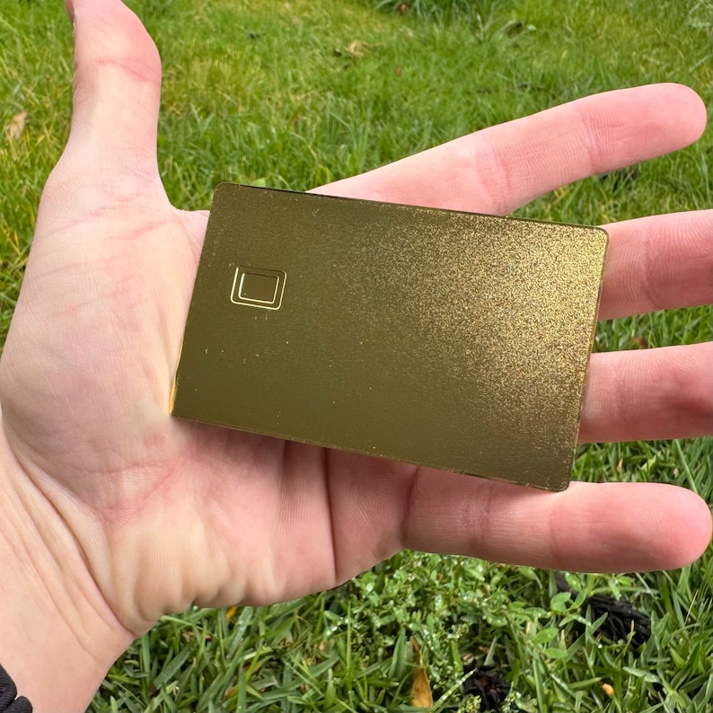 Heavy ATM Card W/magnetic Strip EMV Chip Gold Frost Metal Credit Card ...