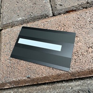 Heavy ATM Card W/magnetic Strip EMV Chip Double Card Matte Black Metal ...
