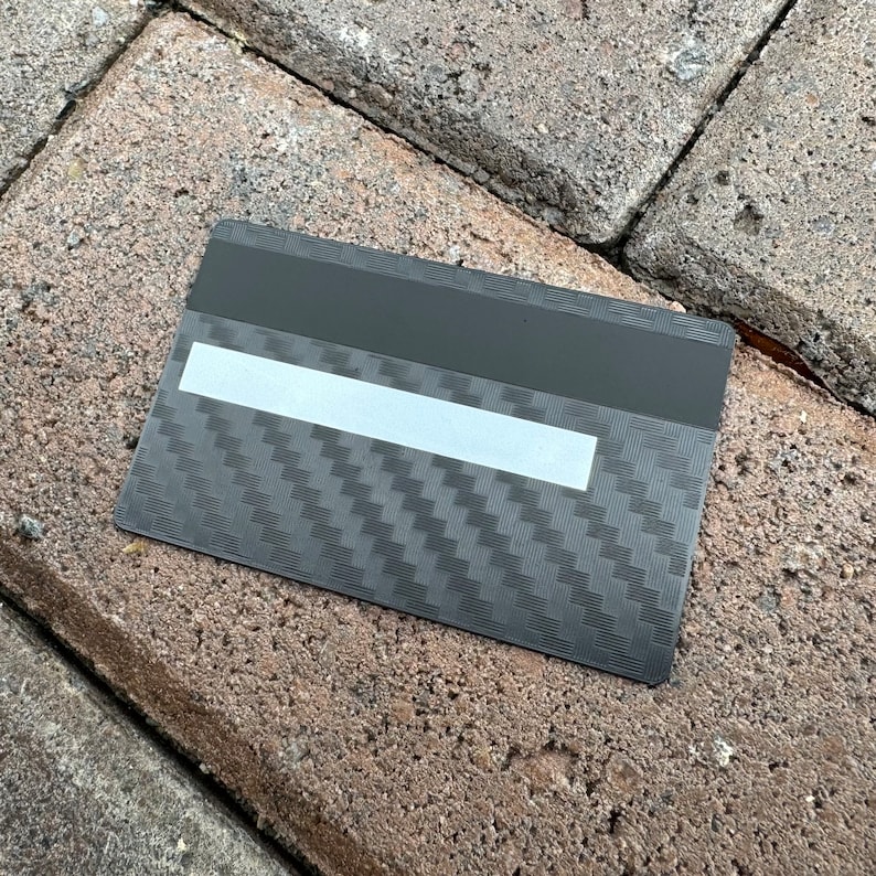 Heavy ATM Card W/magnetic Strip EMV Chip Carbon Fiber Great Look Metal ...