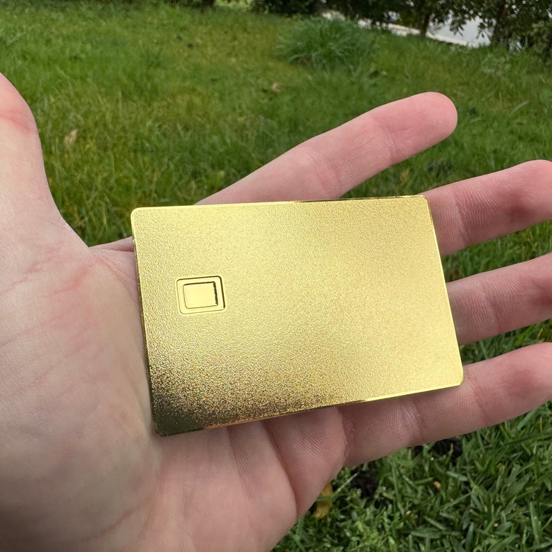 Heavy ATM Card W/magnetic Strip EMV Chip Gold Frost Metal Credit Card ...