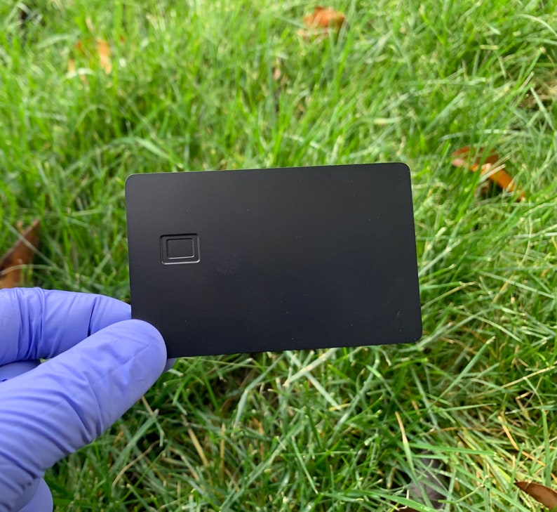 Blank Black Matt Metal Business Card Gold Engrave With NFC Chip, Blank ...