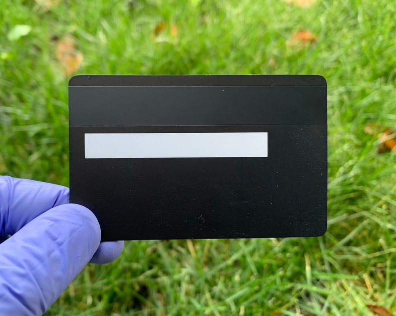 Blank Black Matt Metal Business Card Gold Engrave With NFC Chip, Blank ...