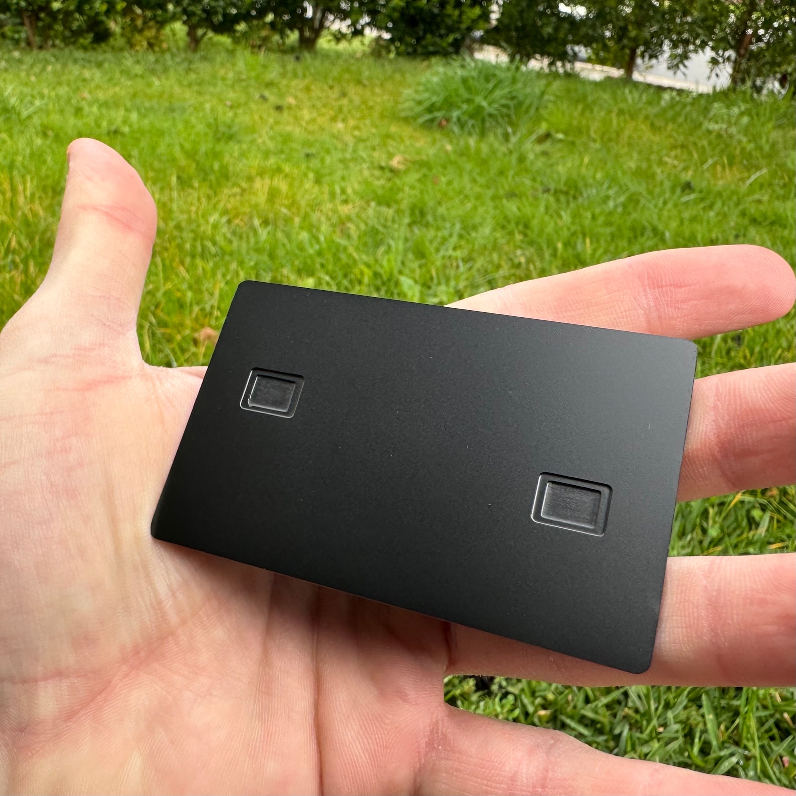 Heavy ATM Card W/magnetic Strip EMV Chip Double Card Matte Black Metal ...